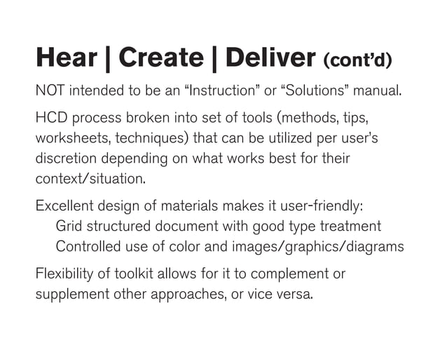 IDEO Human Centered Design Toolkit | PPT