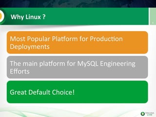 Running MySQL on Linux | PPT