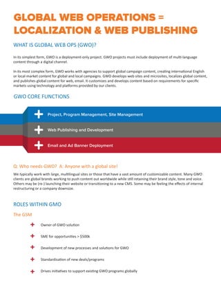 GLOBAL WEB OPERATIONS = LOCALIZATION & WEB PUBLISHING | PDF | Web ...