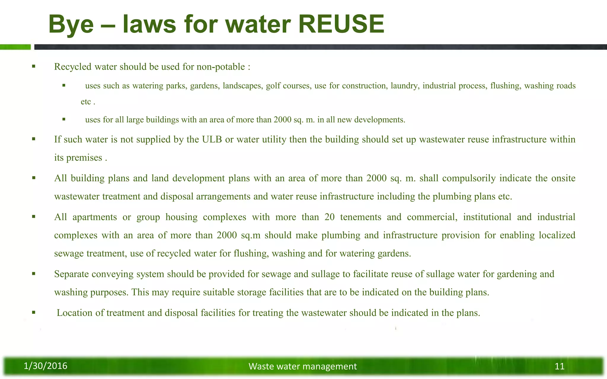 Waste water management | PPTX