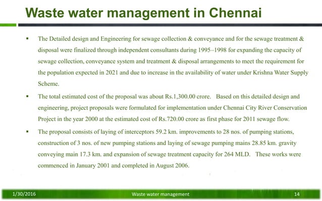 Waste water management | PPTX | Environmental Services Industry ...