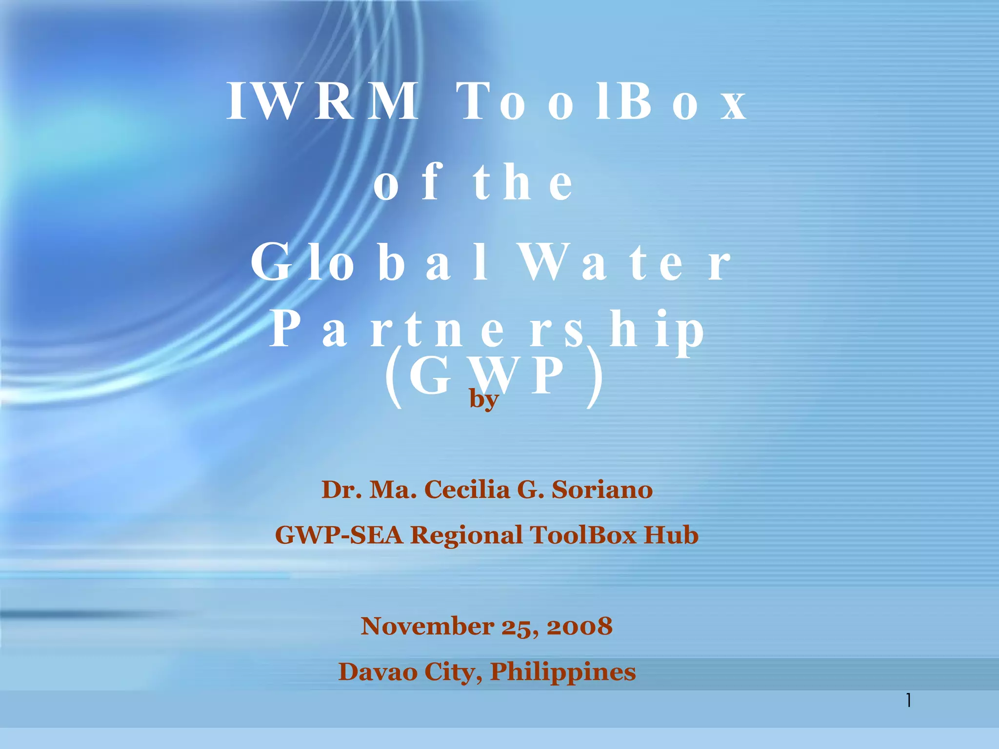 Gwp Tool Box Presentation | PPT