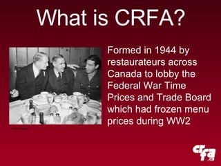Canadian Restaurant & Foodservices Association | PPT