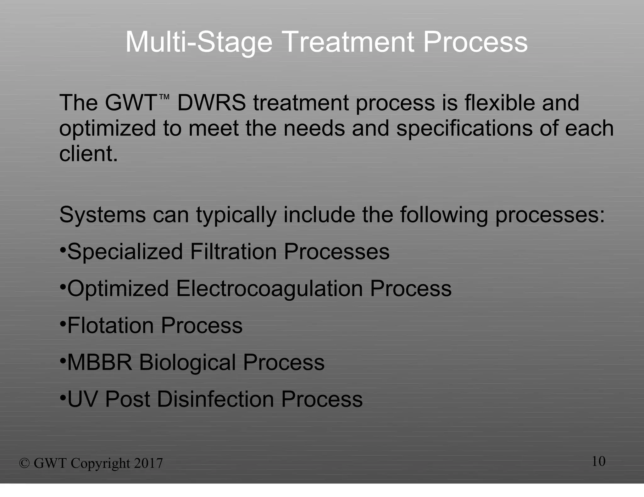 GWT Domestic Wastewater Reuse System | PDF