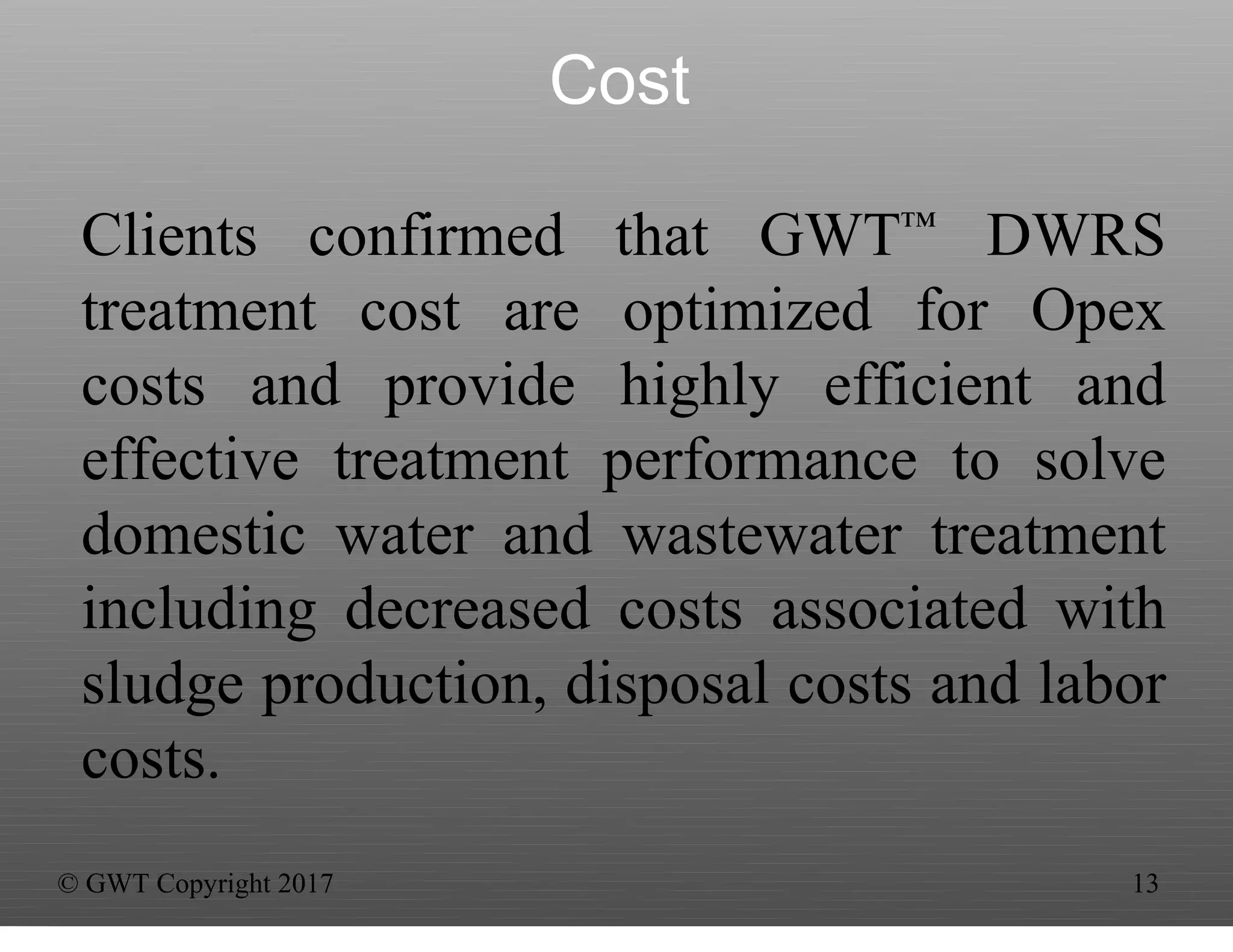 GWT Domestic Wastewater Reuse System | PDF