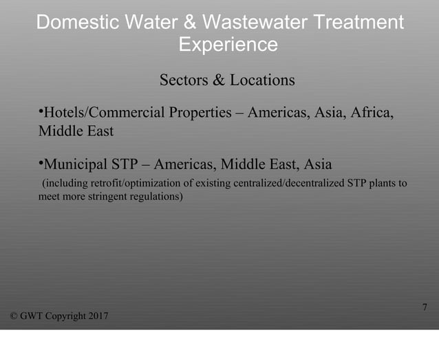 GWT Domestic Wastewater Reuse System | PPT