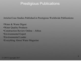 GWT Domestic Wastewater Reuse System | PDF