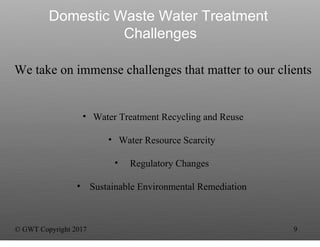 GWT Domestic Wastewater Reuse System | PDF