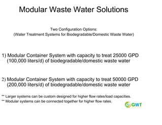 Modular Wastewater Treatment Systems - Hybrid Aeration/Moving Bed ...