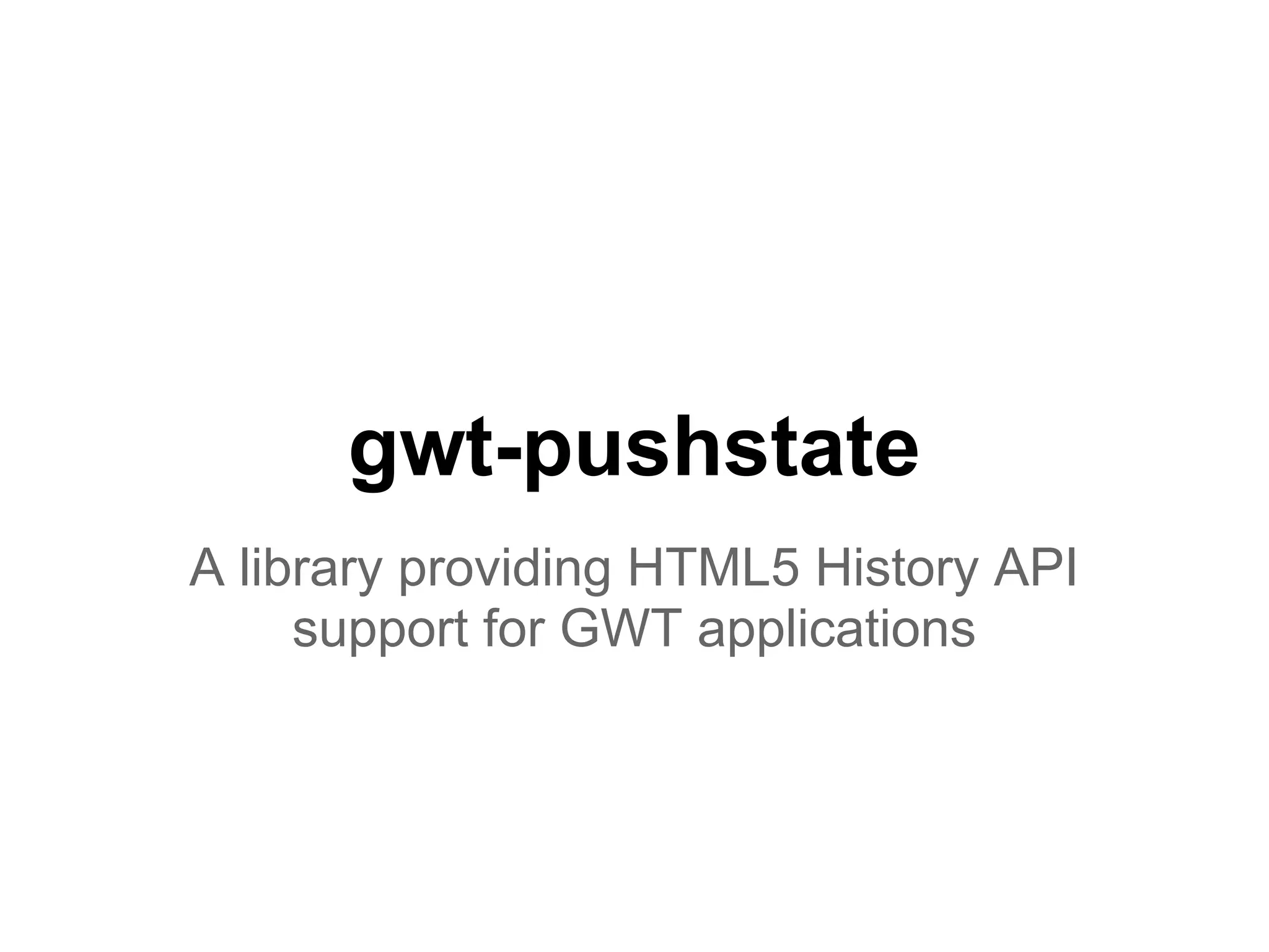 gwt-pushstate | PDF