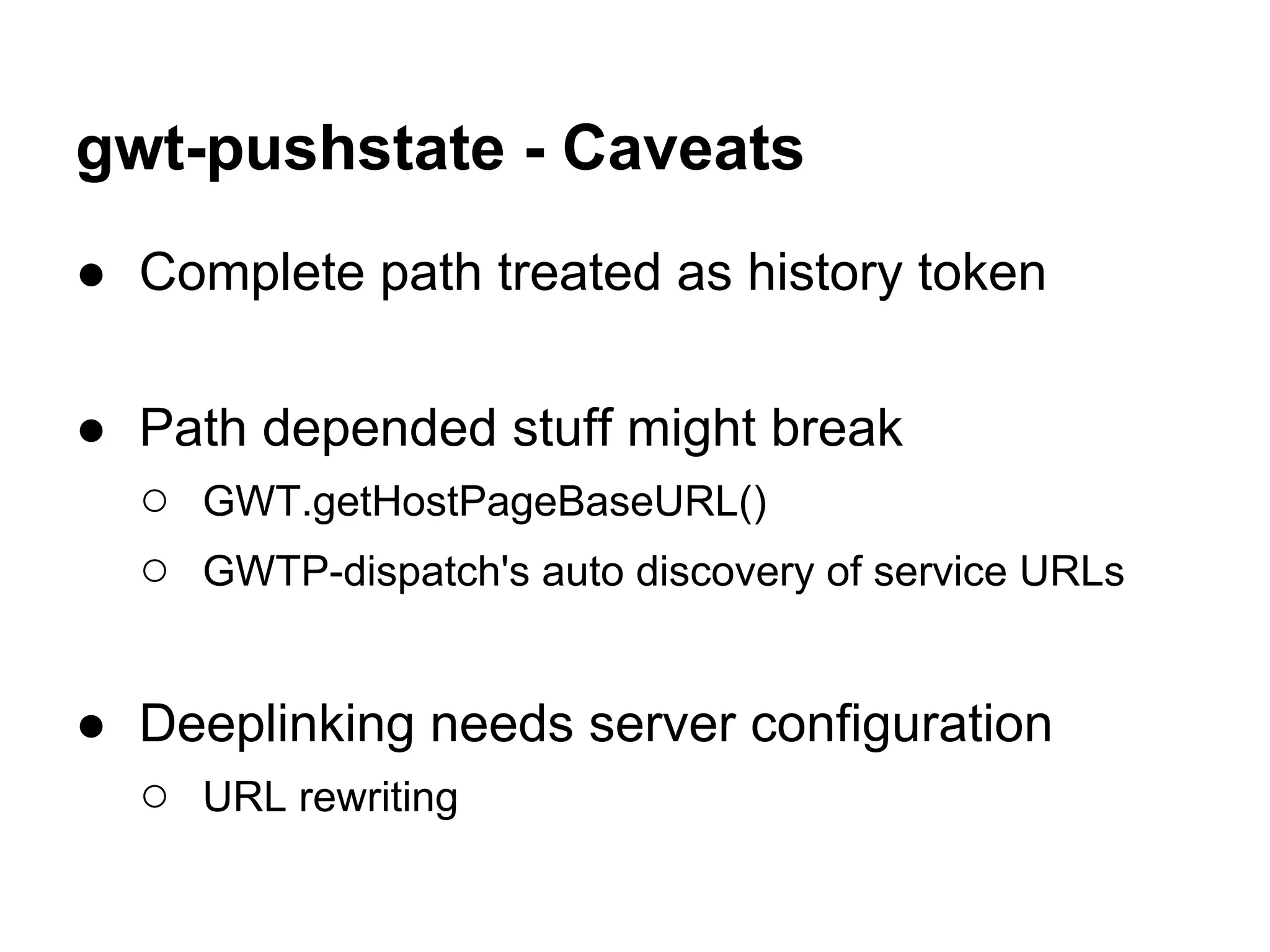 gwt-pushstate | PPT