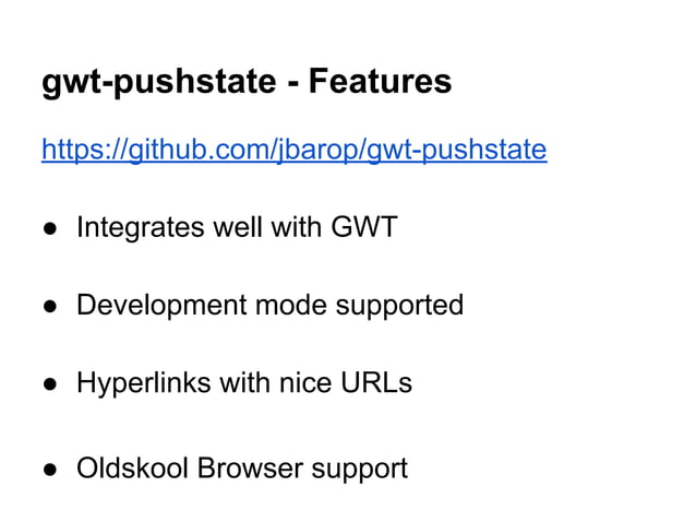 gwt-pushstate | PPT