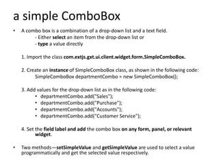 GWT Widgets | PPTX | Programming Languages | Computing