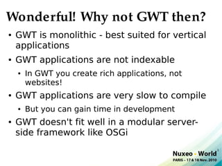 Nuxeo World Session: GWT Integration | PPT