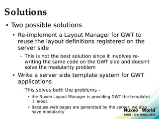 Nuxeo World Session: GWT Integration | PPT