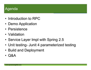 Integrating GWT, Spring and Hibernate ORM | PPT