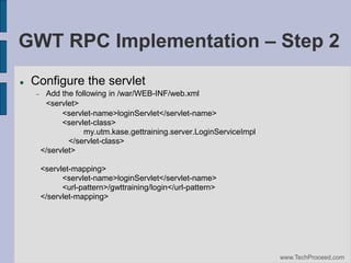 GWT training session 3 | PDF