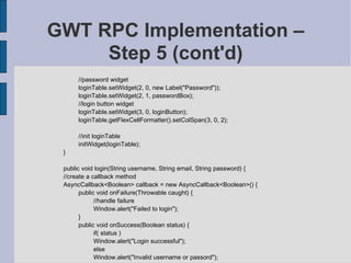 GWT Training - Session 3/3 | PPT