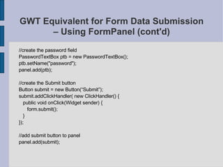 GWT Training - Session 3/3 | PPT