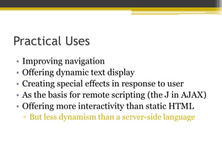 Learning About JavaScript (…and its little buddy, JQuery!) | PPT