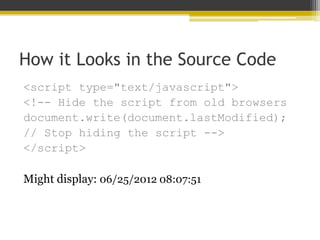 Learning About JavaScript (…and its little buddy, JQuery!) | PPT
