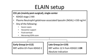 Early vs late renal replacement therapy (RRT) | PPTX | Medical Health