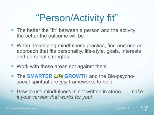 Mindfulness and the bio-psycho-social-spiritual model: An integrated approach to wellbeing ...