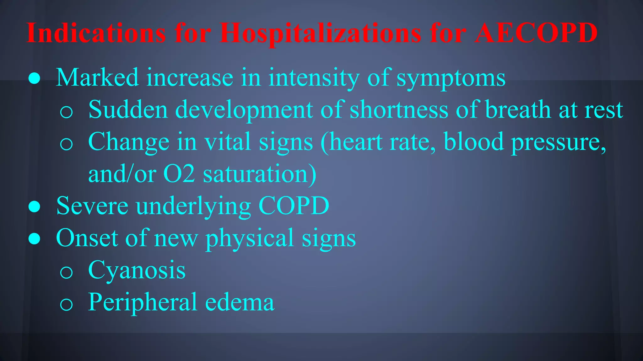 Lecture 7: COPD Exacerbations | PPTX
