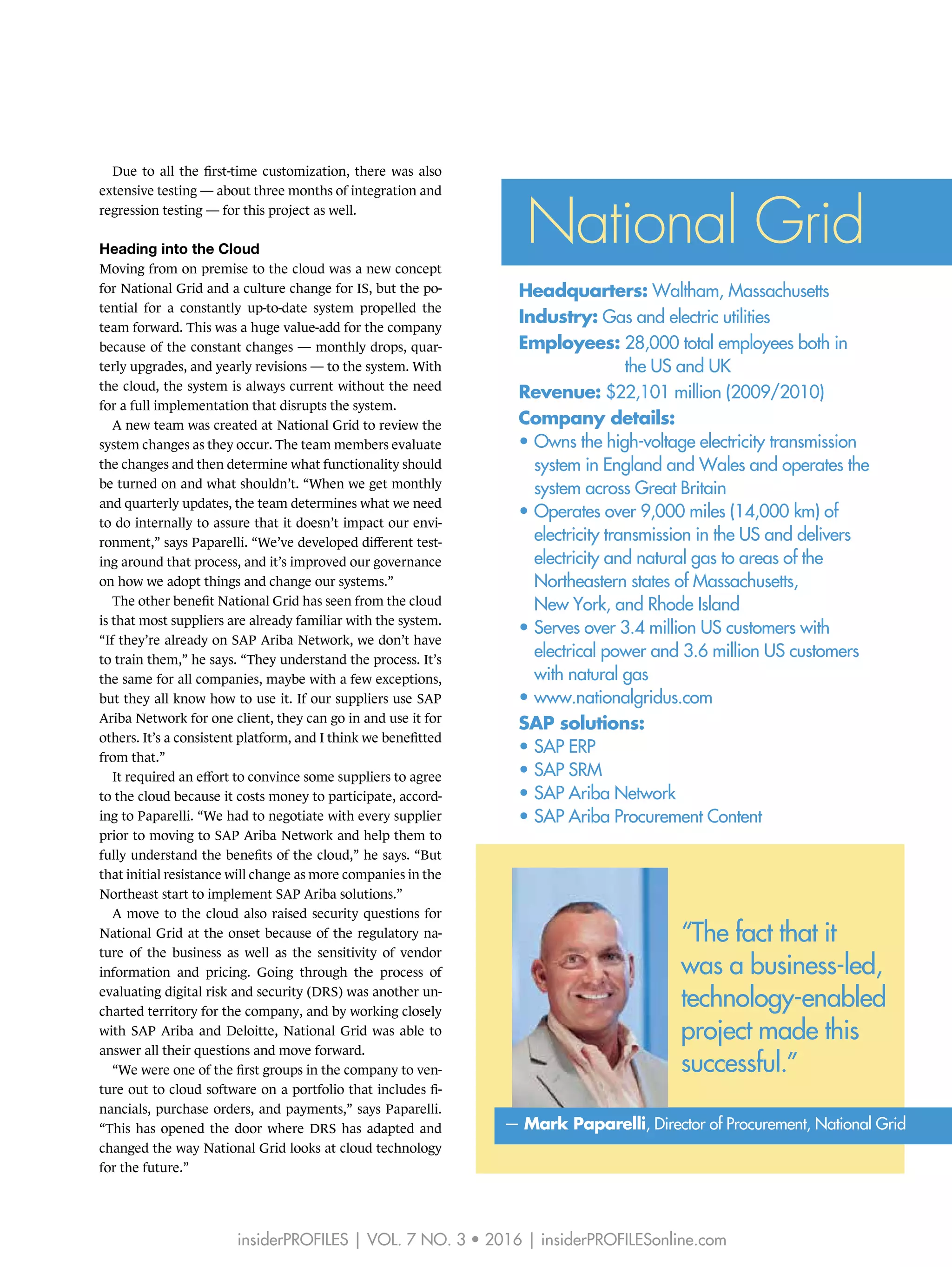 Gx Tech National Grid Sap Ariba June | PDF