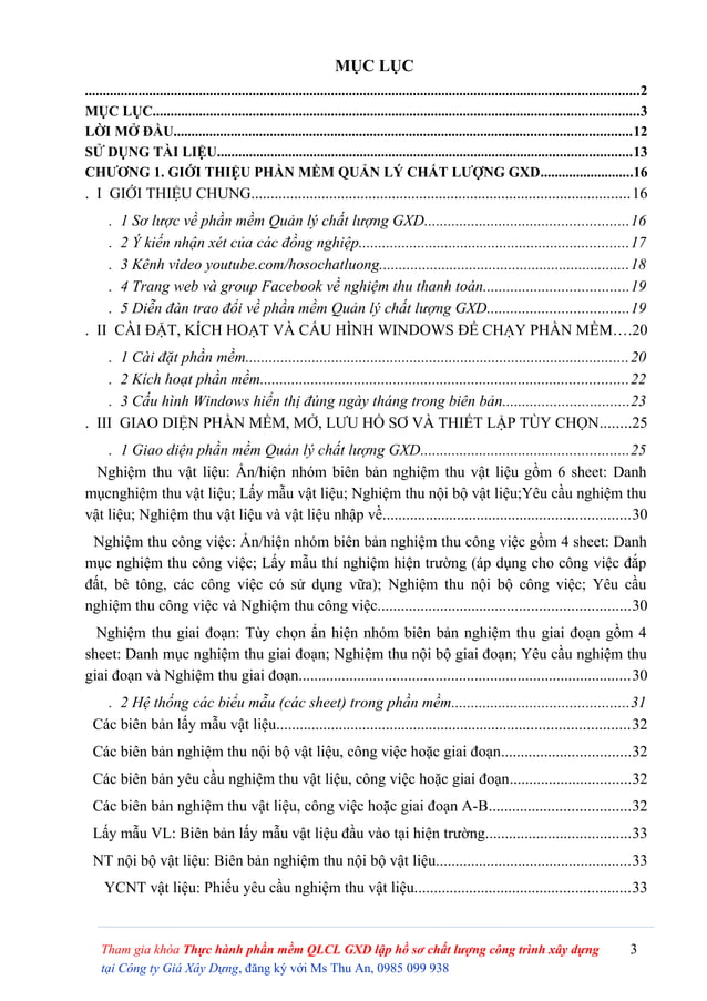 Giao trinh ung dung phan mem QLCL GXD trong cong tac nghiem thu chat luong, lap ho so hoan cong ...