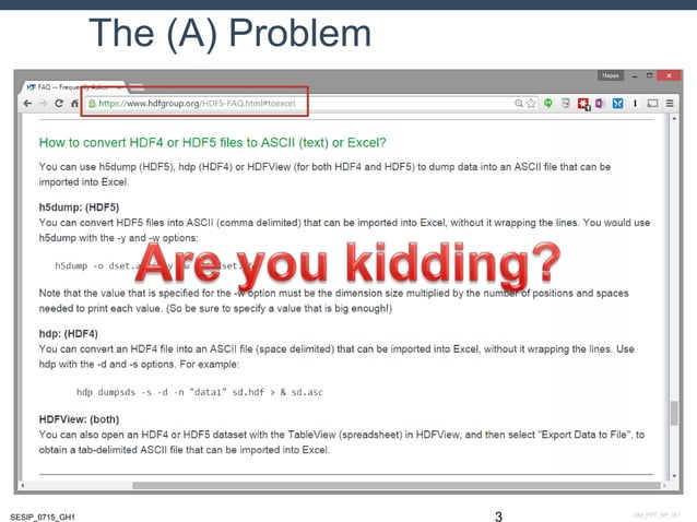 America Runs on Excel and HDF5 - Glued together by Python | PPT