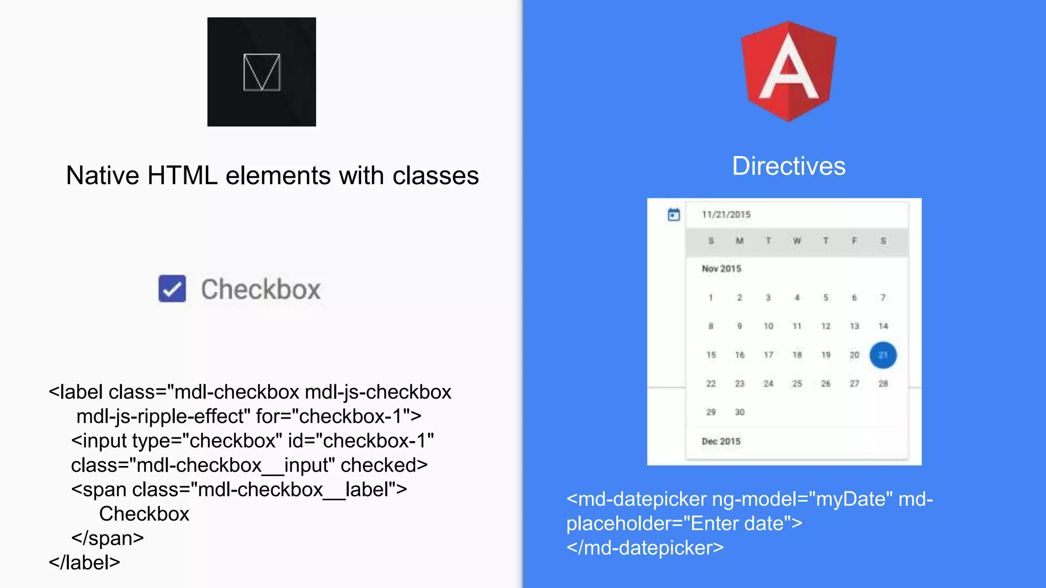 Angular material vs material design light | PPTX | Web Design and HTML | Internet