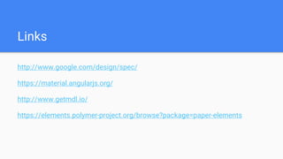 Angular material vs material design light | PPTX | Web Design and HTML | Internet