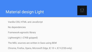 Angular material vs material design light | PPTX | Web Design and HTML | Internet