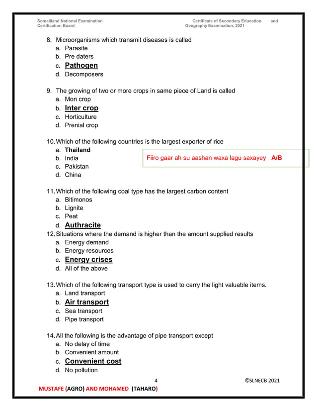 GEO_F4_Exam_-20_21__Answers.pdf | Geology | Science