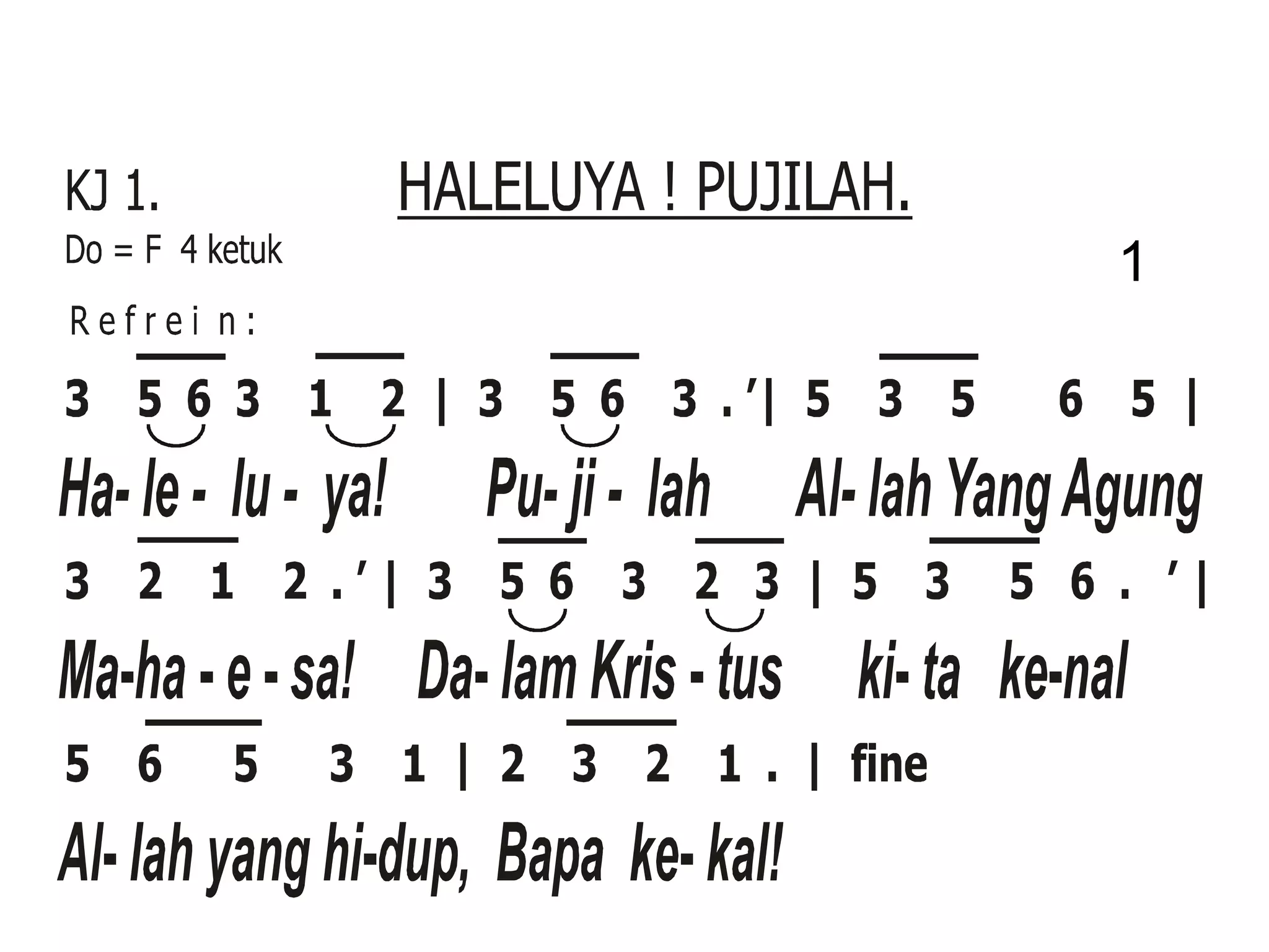 Kj 001 haleluya ! pujilah. | PDF