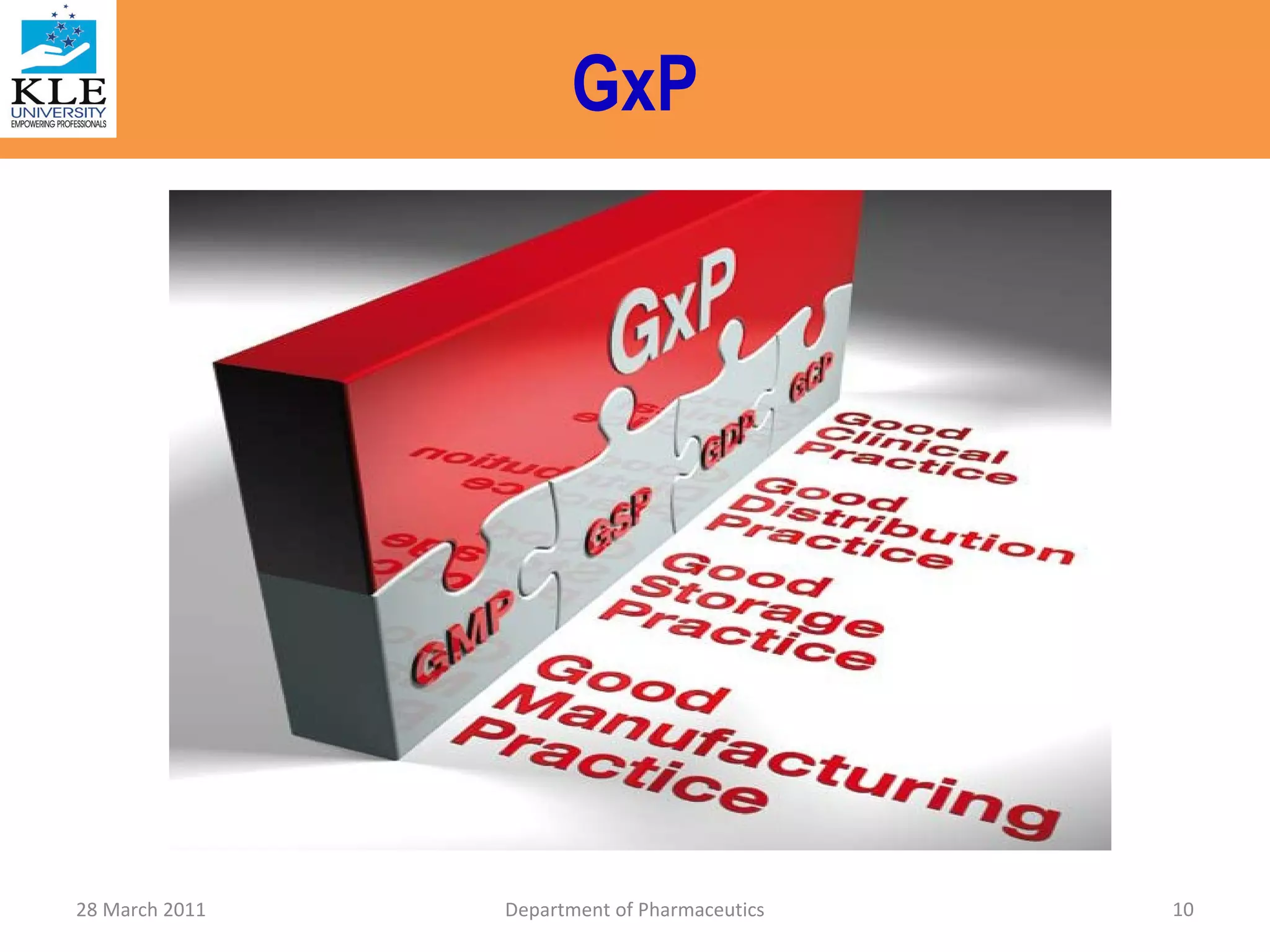 GxP and cGxP in Bio/Pharmaceutical Industry | PPT