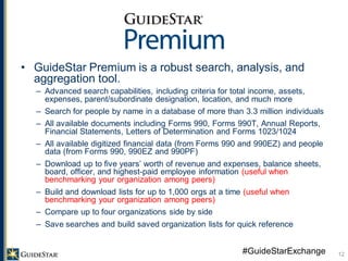 GuideStar Webinar (08/27/13): The Ins and Outs of the NEW GuideStar | PPT