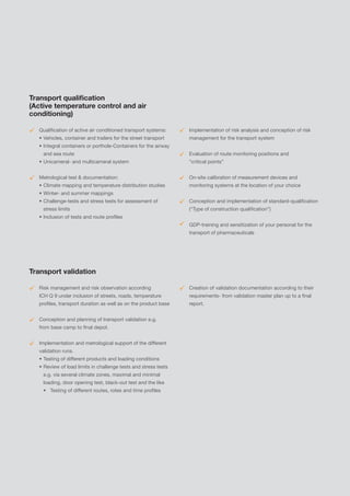 GxP Services for Warehouse Logistics & Transport | PDF