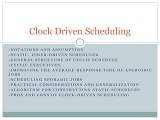Clock driven scheduling | PPT
