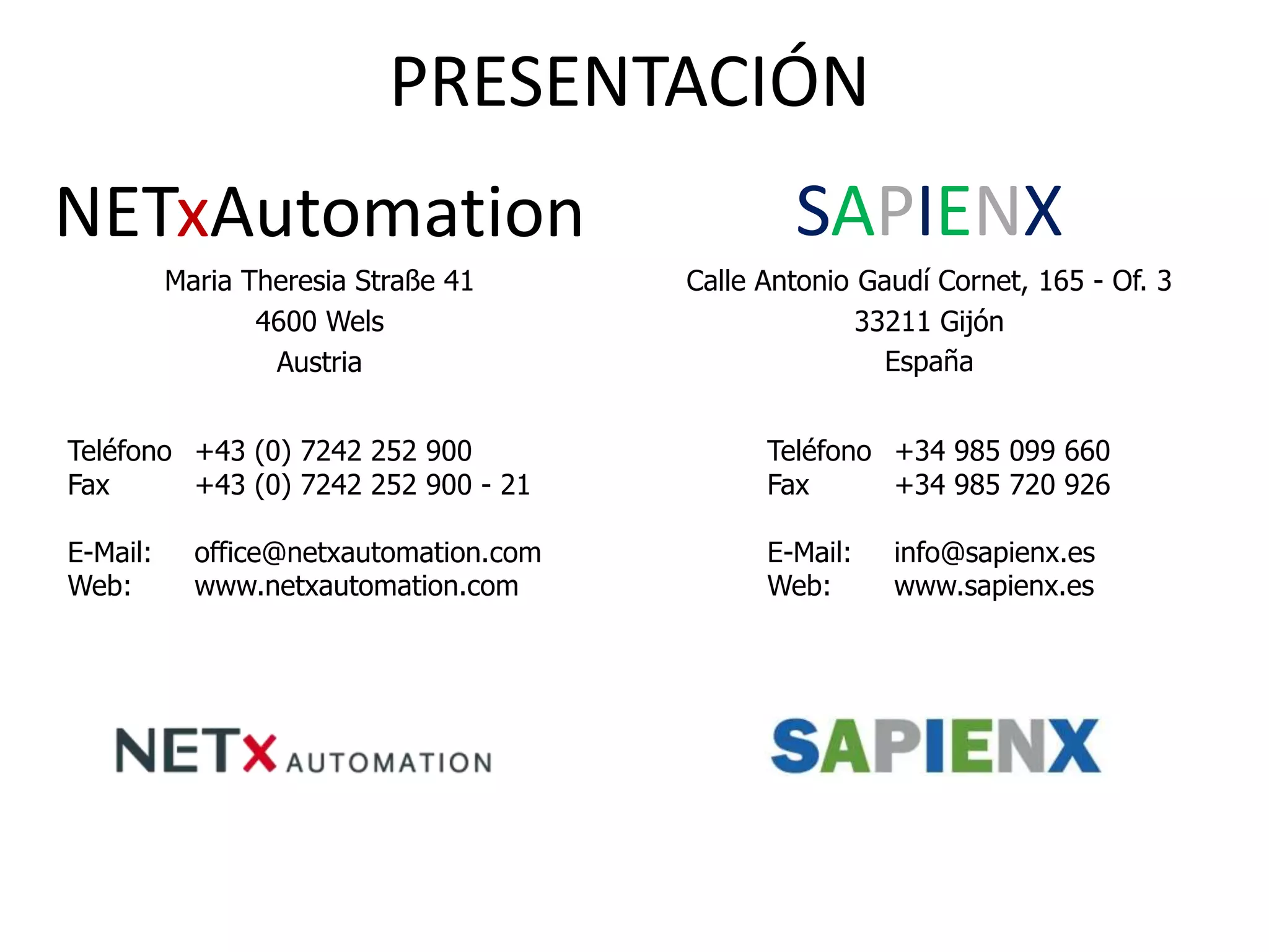 Netx automation_overview_esp | PPTX | Computing | Technology & Computing