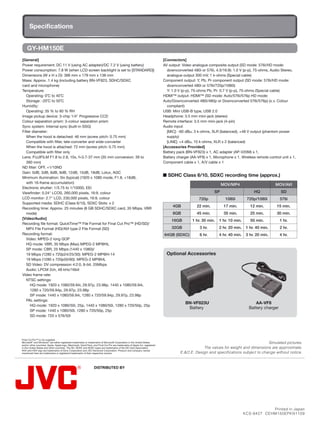 JVC GY-HM150 | PDF