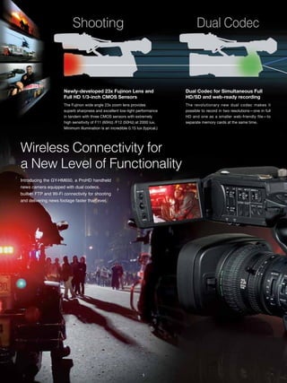 JVC GY-HM650 Camcorder | PDF