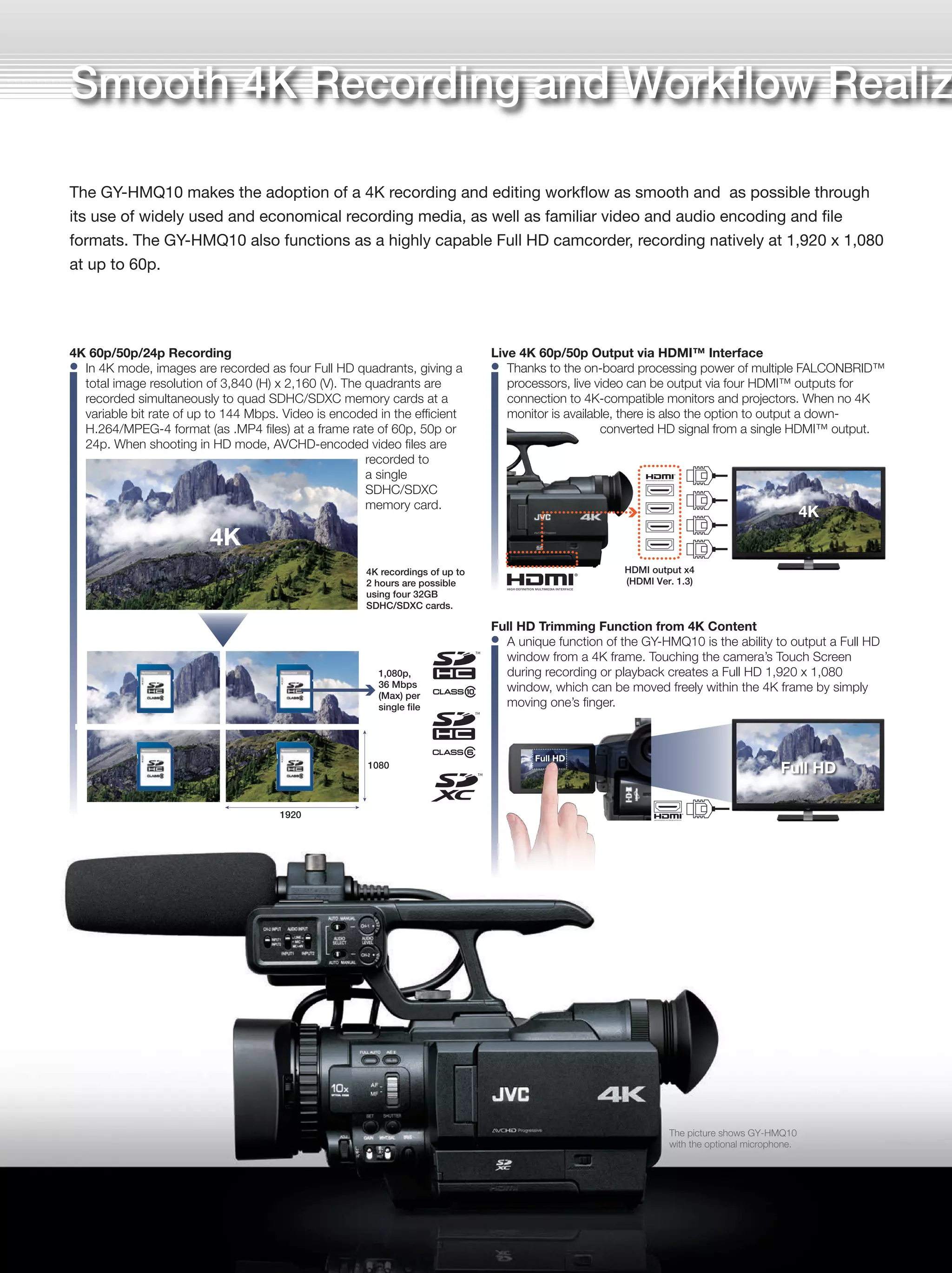 JVC GY-HMQ10 Camcorder | PDF