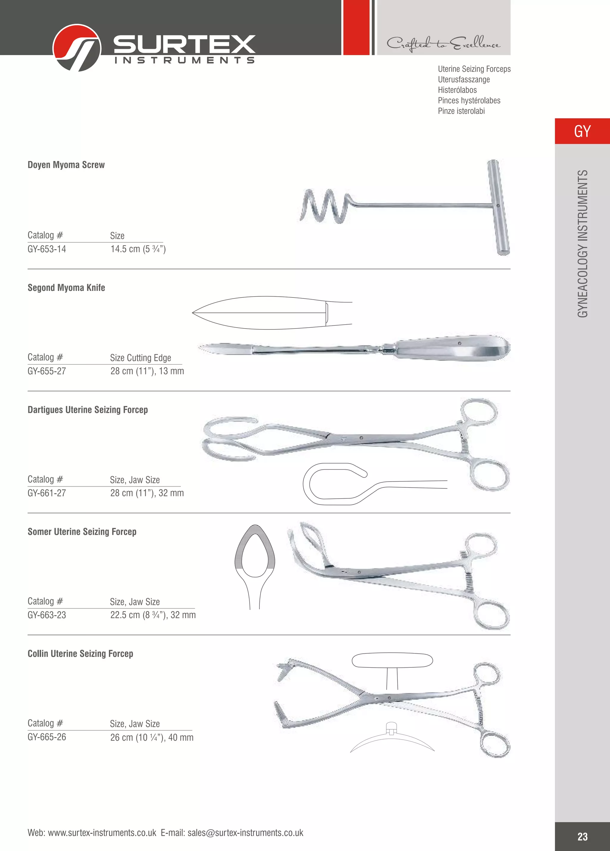 GYNECOLOGY INSTRUMENTS | PDF | Pregnancy | Reproductive Health