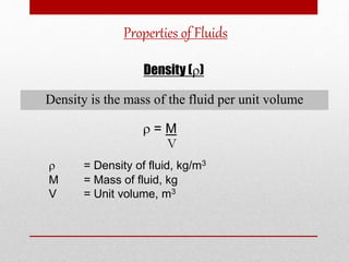 properties fluid mechanics | PPTX