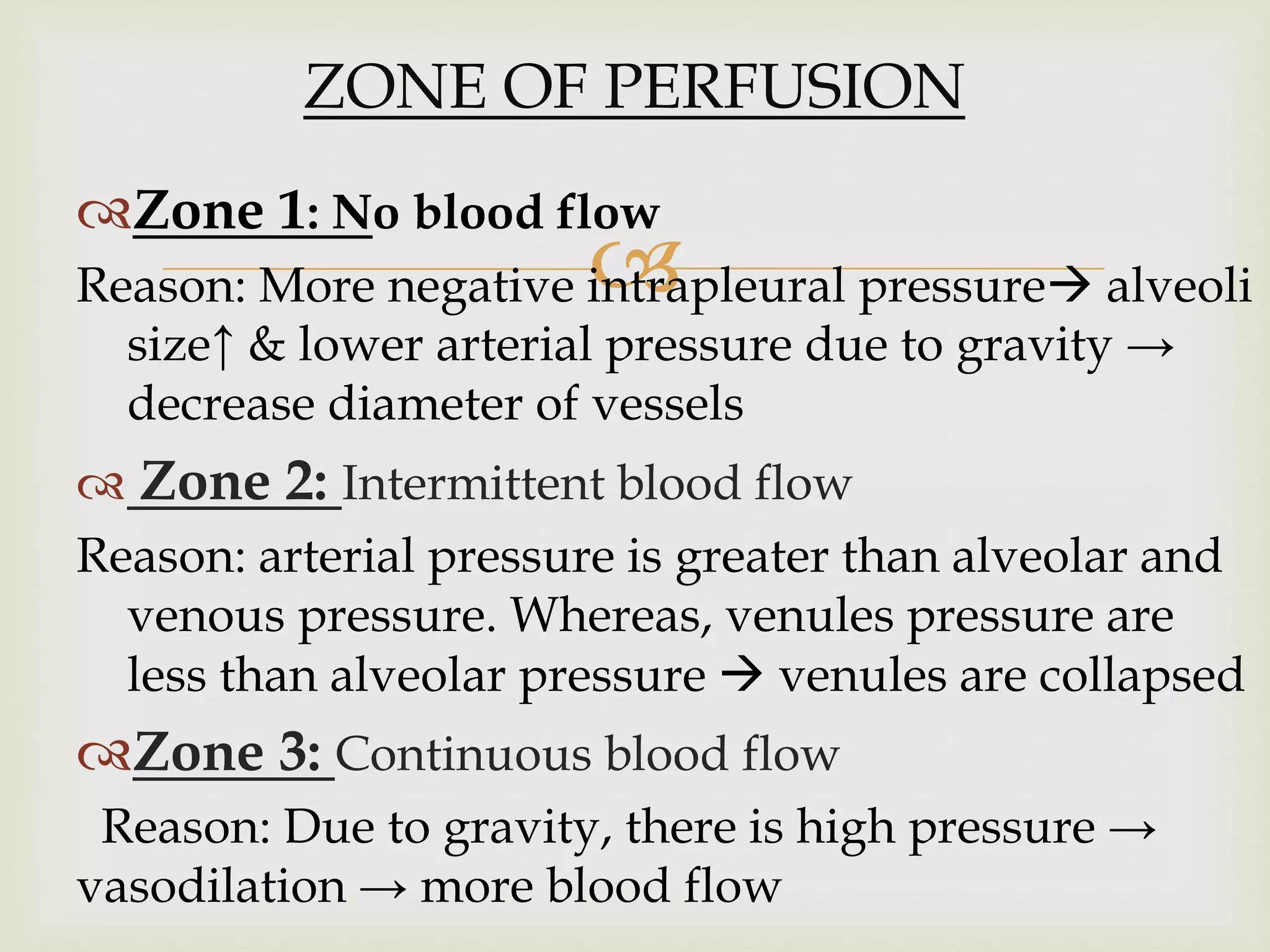 Ventilation and Perfusion in different zones of lungs. | PPTX