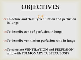 Ventilation and Perfusion in different zones of lungs. | PPTX