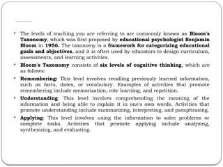 1_Objectives of Teaching, Learners Characteristics | PPTX