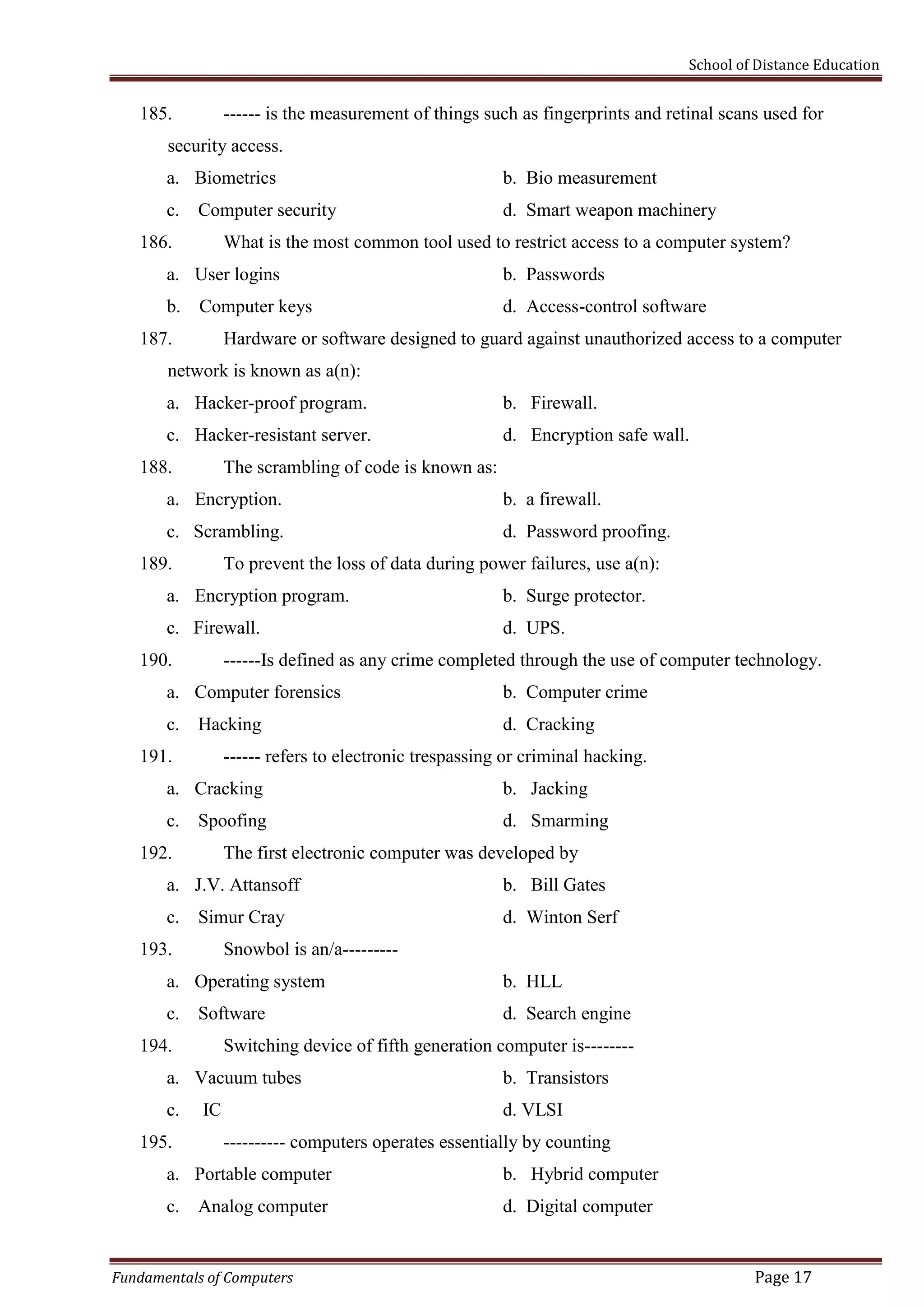 computer fundamental of_computer | PDF | Computing | Technology & Computing